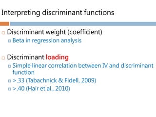 Discriminant analysis | PPTX