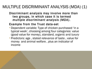 Discriminant analysis group no. 4 | PPT