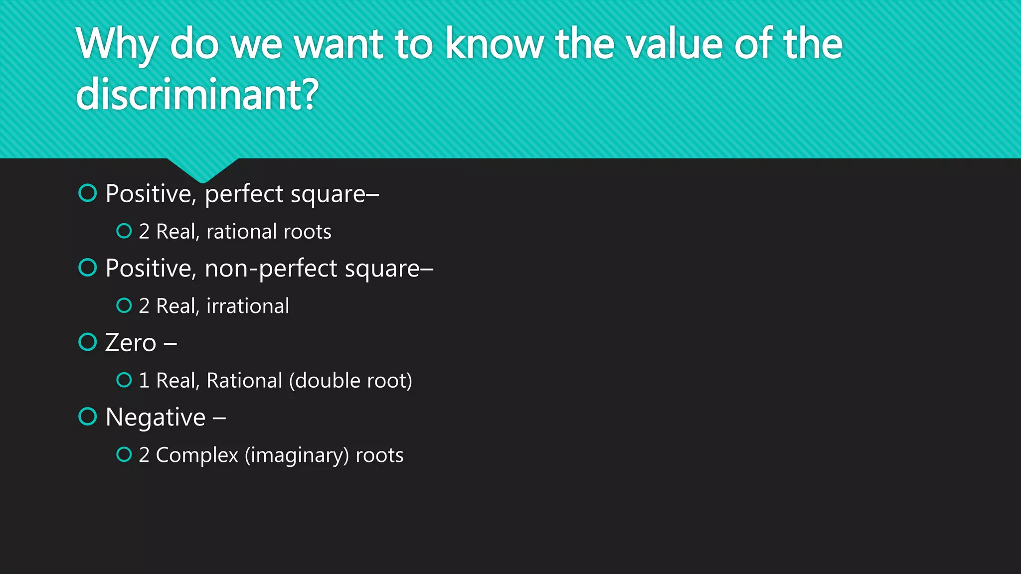Discriminant Notes | PPTX