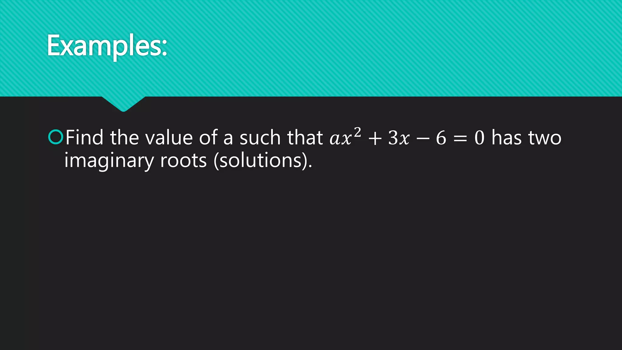 Discriminant Notes | PPTX