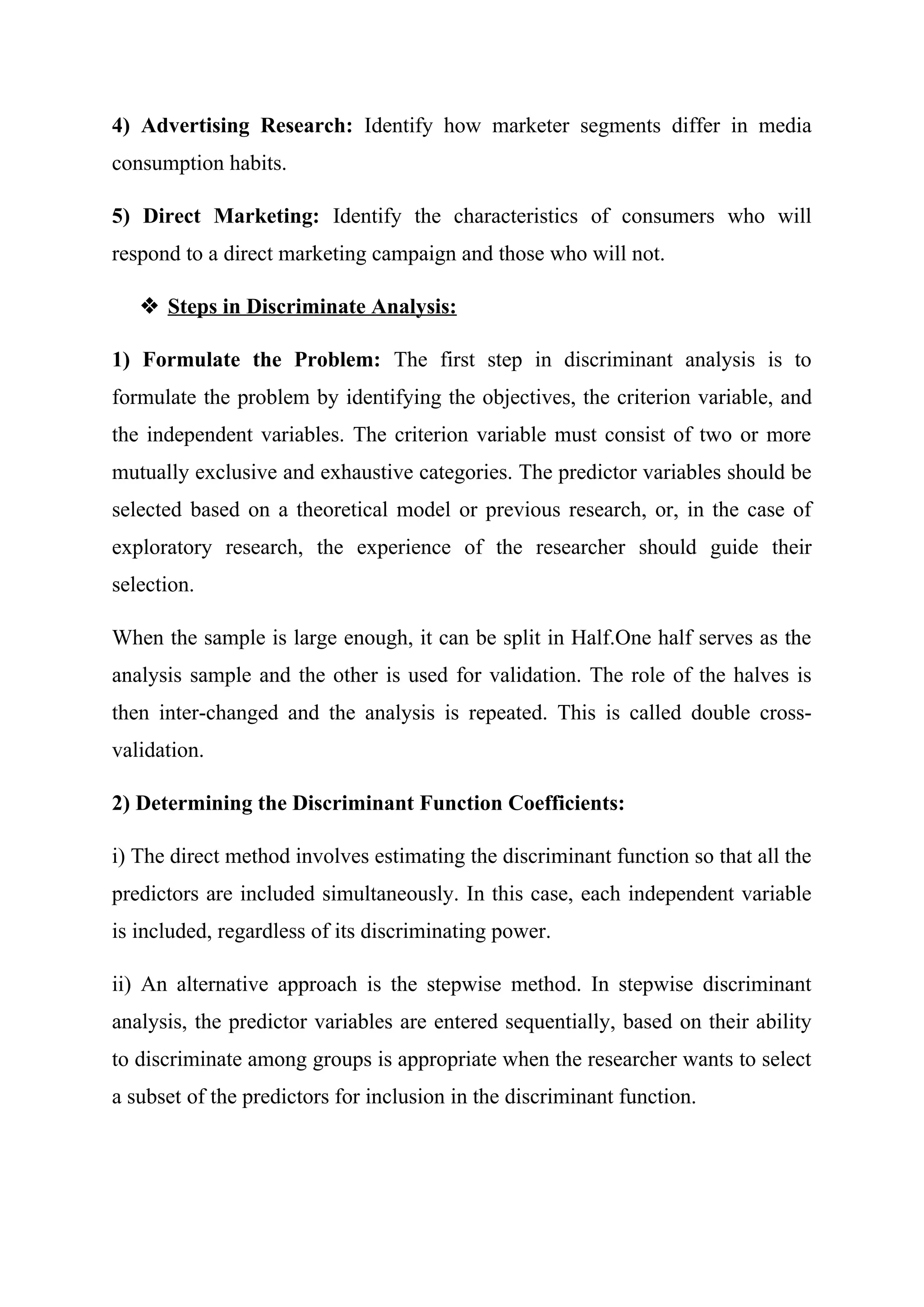 Discriminate analysis | PDF