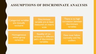 Discriminate Analysis for health statistics .pptx