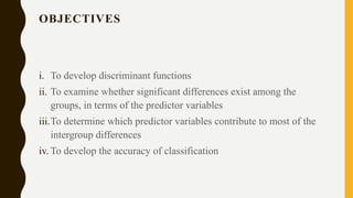 Discriminate Analysis for health statistics .pptx