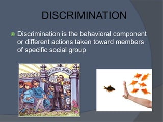 Stereotypes, Prejudice and Discrimination in Psychology | PPTX