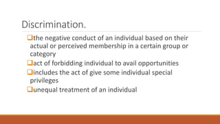 Discrimination | PPTX