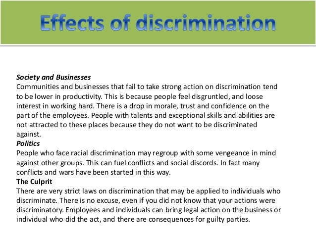 Discrimination and it's types ppt