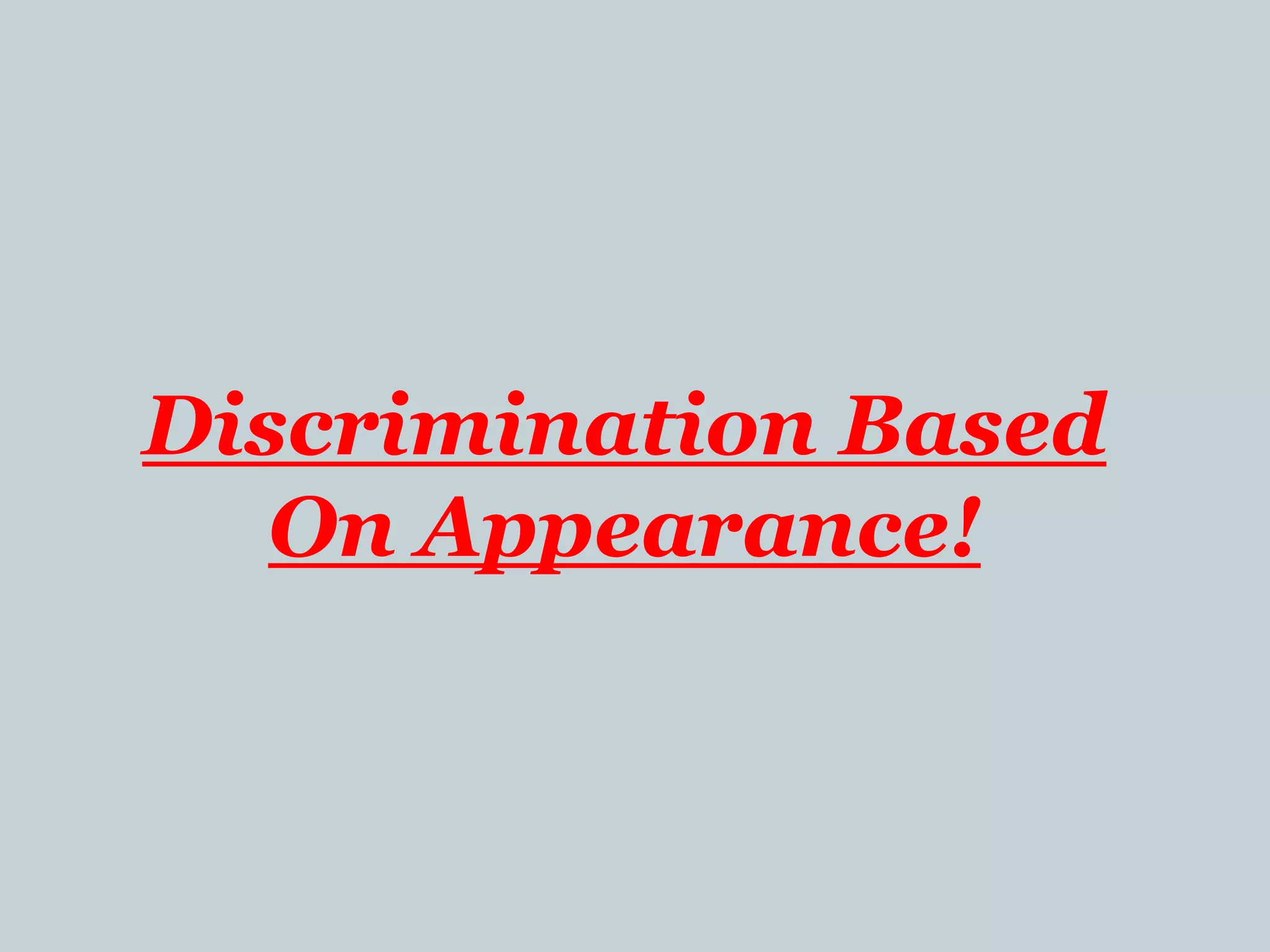 Discrimination PPT | PPTX