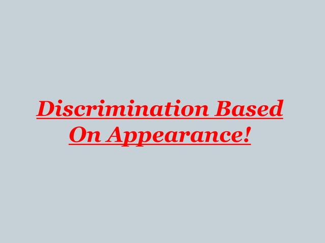 Discrimination PPT | PPTX