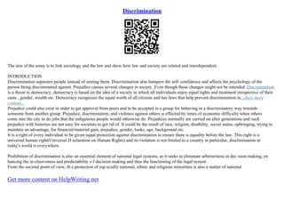Discrimination | PDF