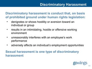 Discriminatory Harassment