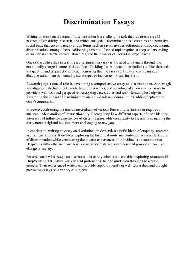 Discrimination Essays.pdf