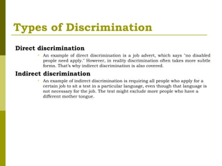 Discrimination in Employment PPT. - William Allan Kritsonis, PhD | PPT