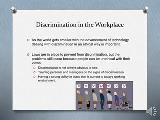 Discrimination in the workplace | PPTX