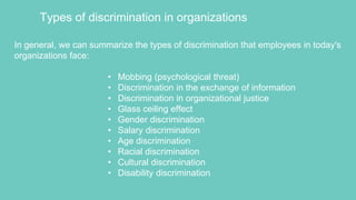 Discrimination in the workplace | PPTX