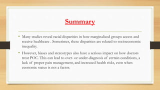 Discrimination in health care ppt by nayana | PPTX