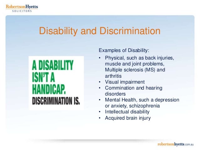 Discrimination Presentation by Jessica Duff