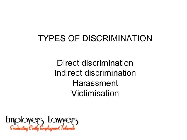 Discrimination the categories