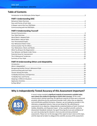 DISC Assesment (questions and the results) | PDF