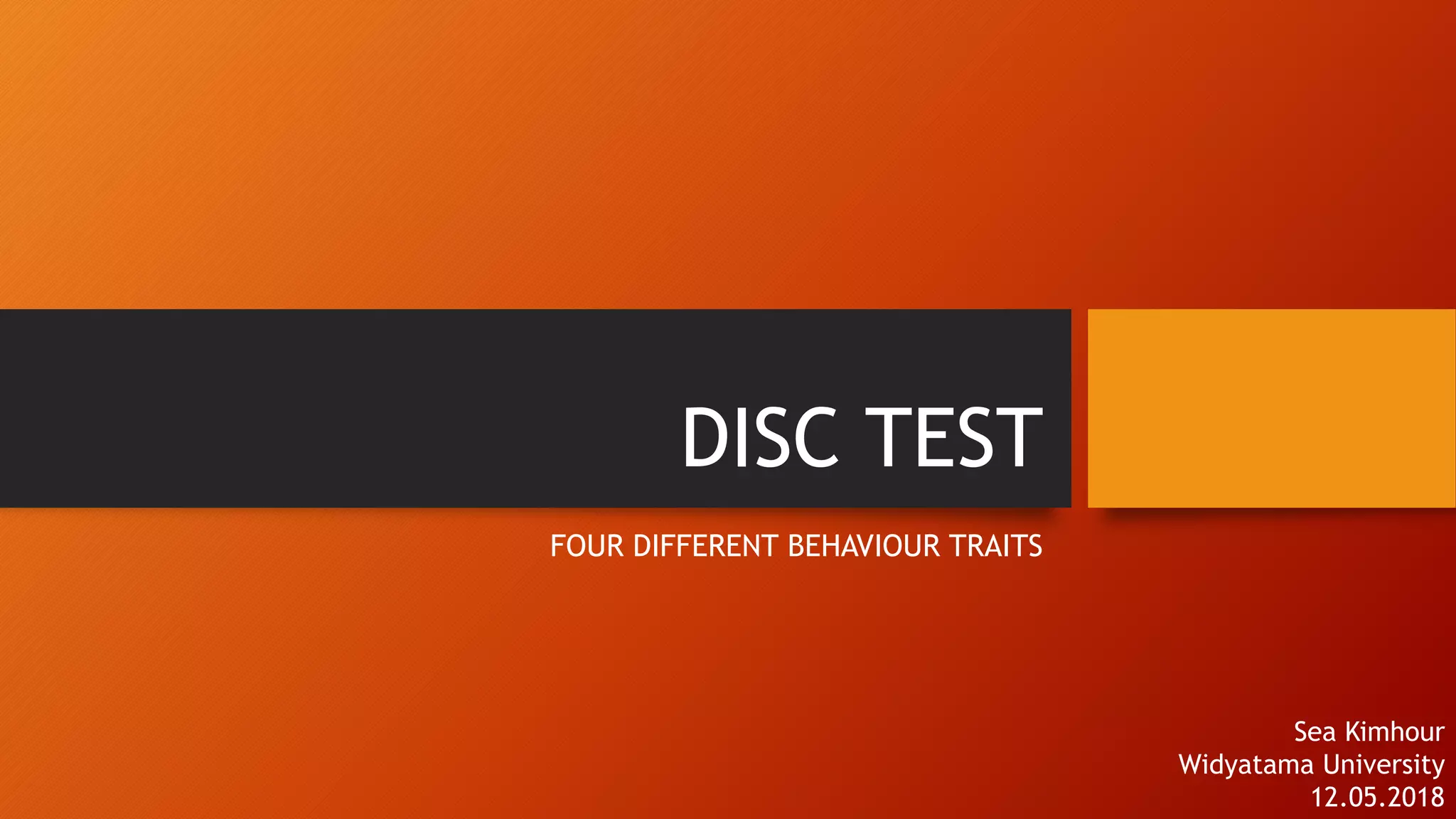 Disc test | PPTX