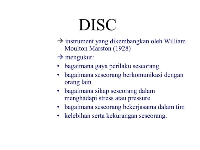Materi Training DISC Personality Bagian 1 | PDF