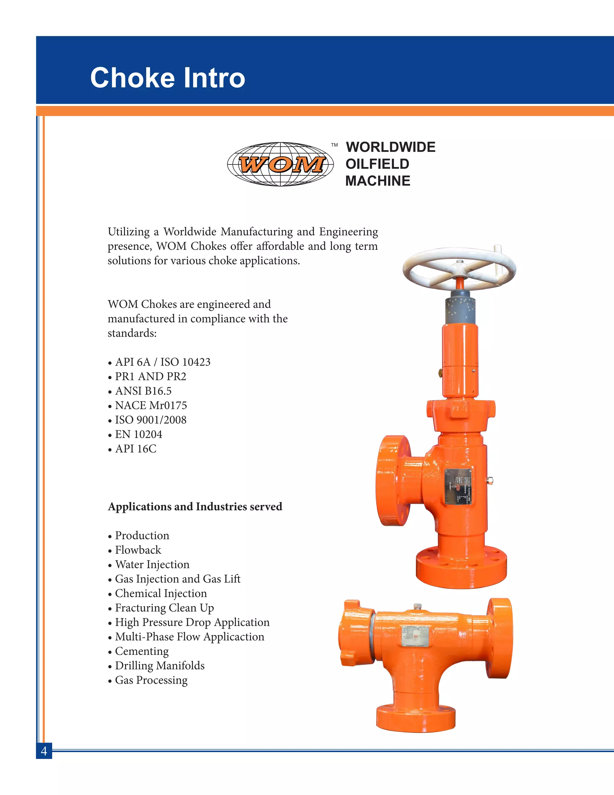 Disc Type Choke, Disc Type Choke Valve - WOM Group | PDF