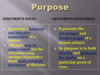 Discursive essay | PPTX