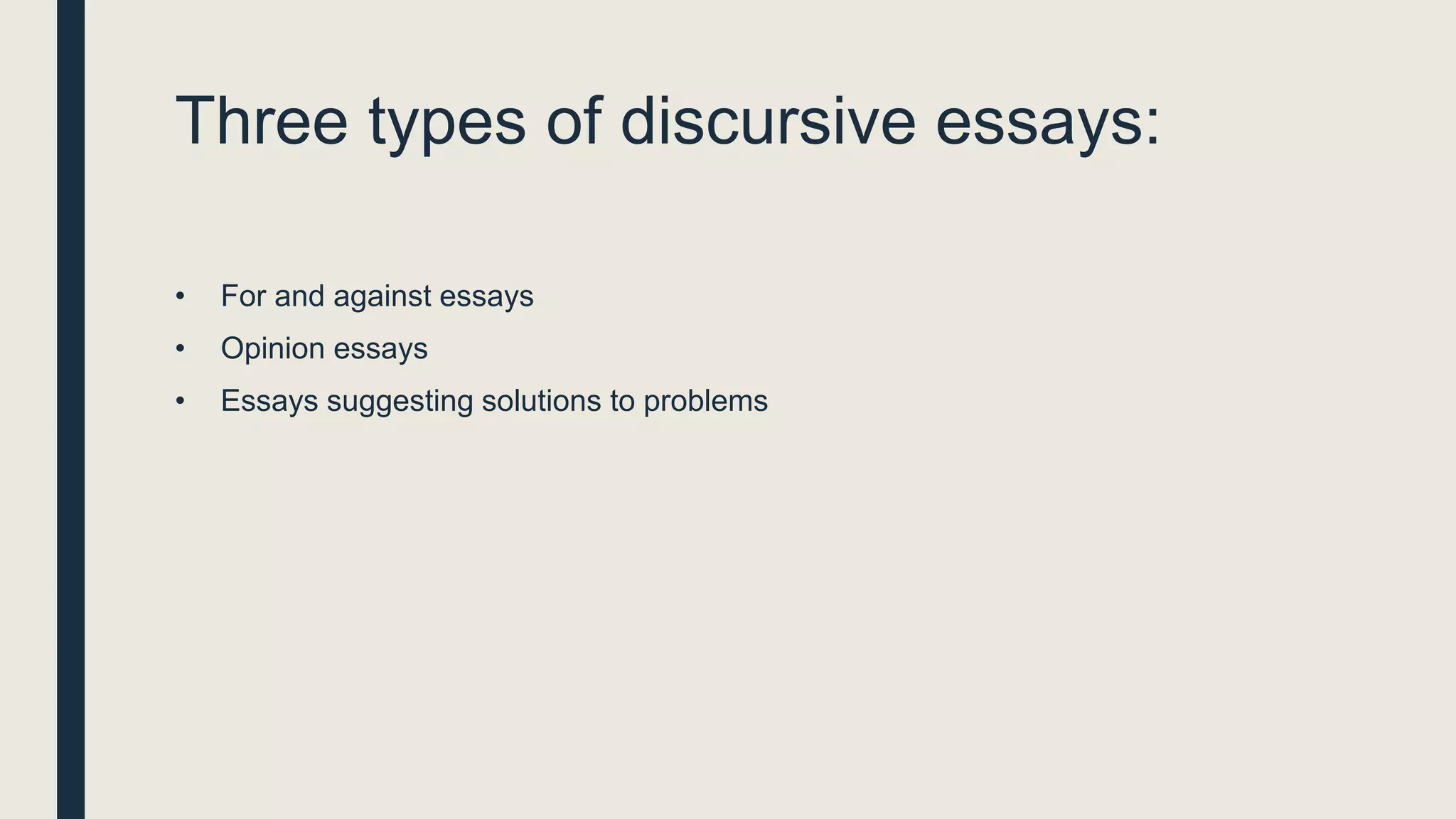 DISCURSIVE ESSAY .pptx | Education