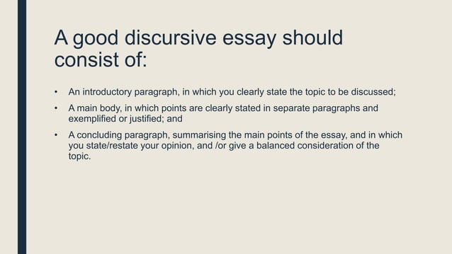 DISCURSIVE ESSAY .pptx | Education