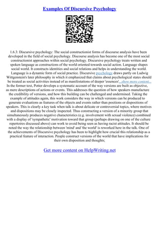 Discursive Essay Examples | PDF