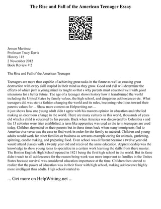 Discursive Essay On Technology By Sasan Dehk | PDF