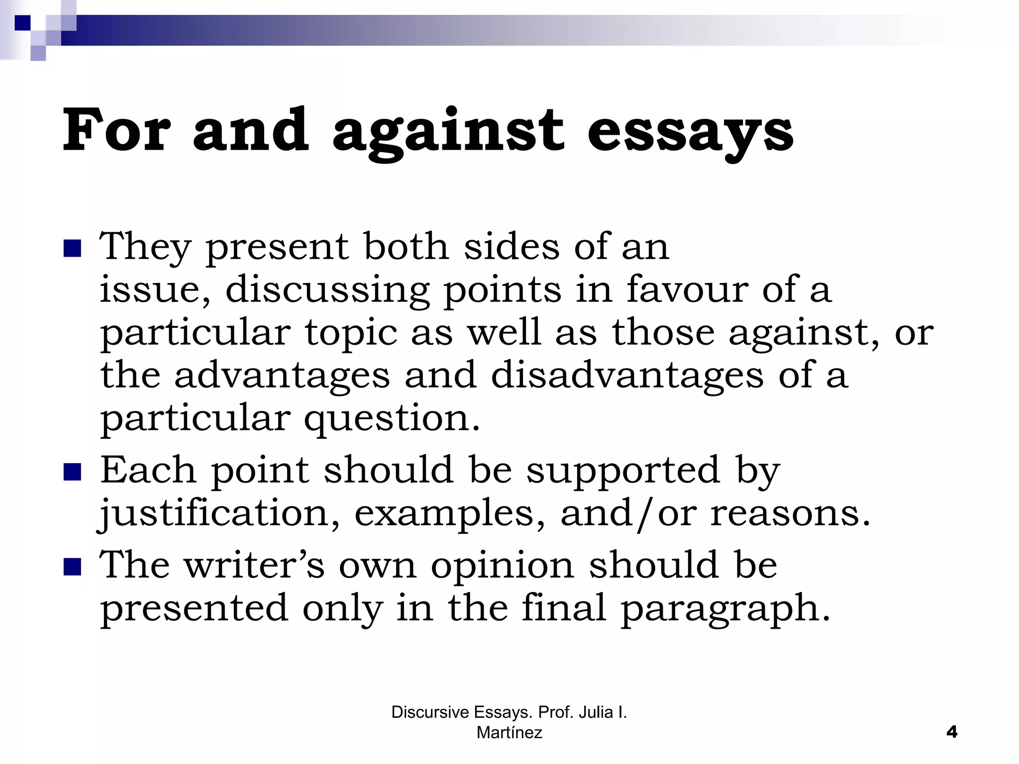 Discursive Essays | PPT
