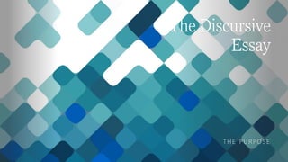 Discursive and argumentative essay writing | PDF