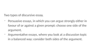 Discursive writing IGCSE 0500 English .pptx