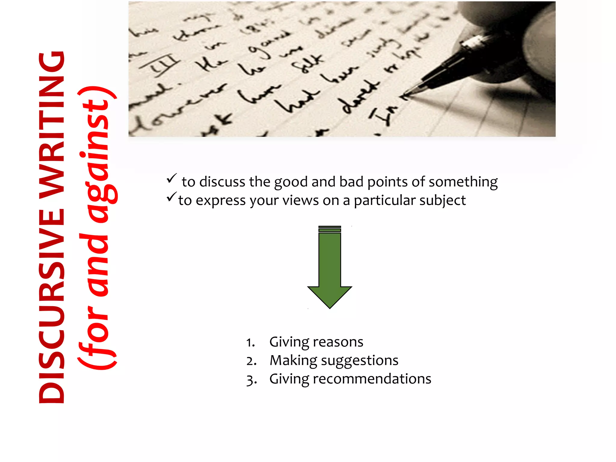 Discursive writing 1 | PPT