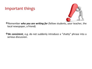 Discursive writing 1 | PPT