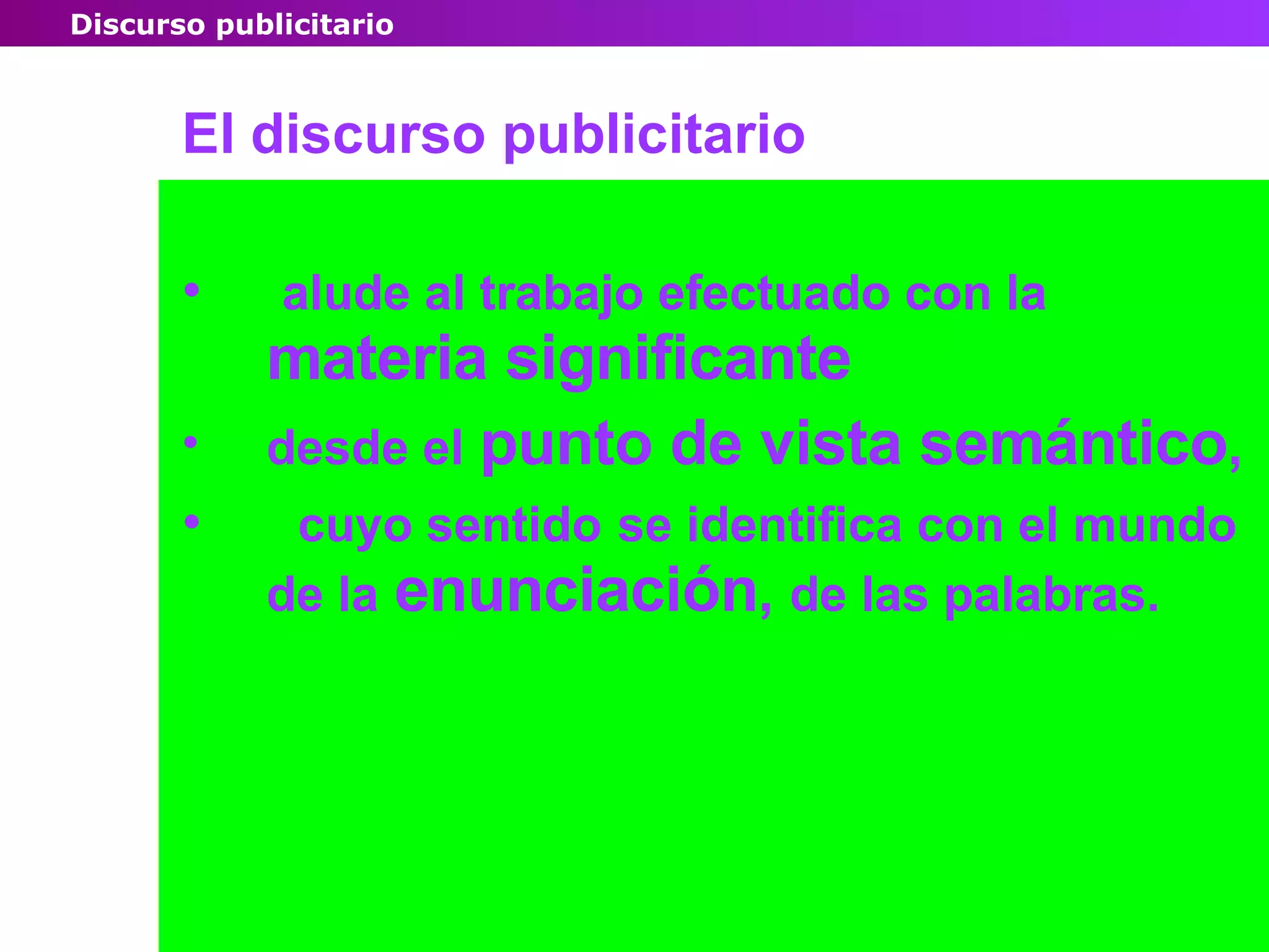 Discurso Publicitario | PPS