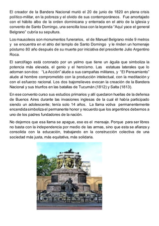 DISCURSO ALUSIVO AL DÍA DE LA BANDERA ARGENTINA | DOCX