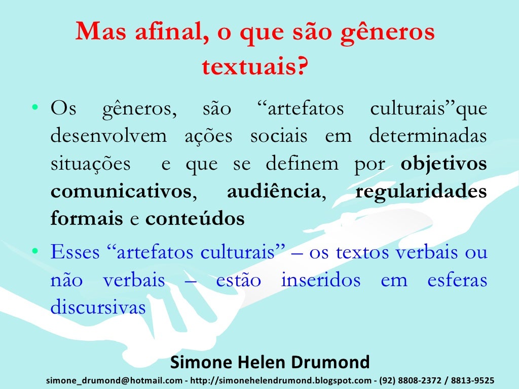 Discurso e gêneros textuais