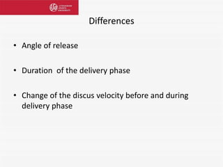 Discus throw Biomechanical Analysis | PPTX