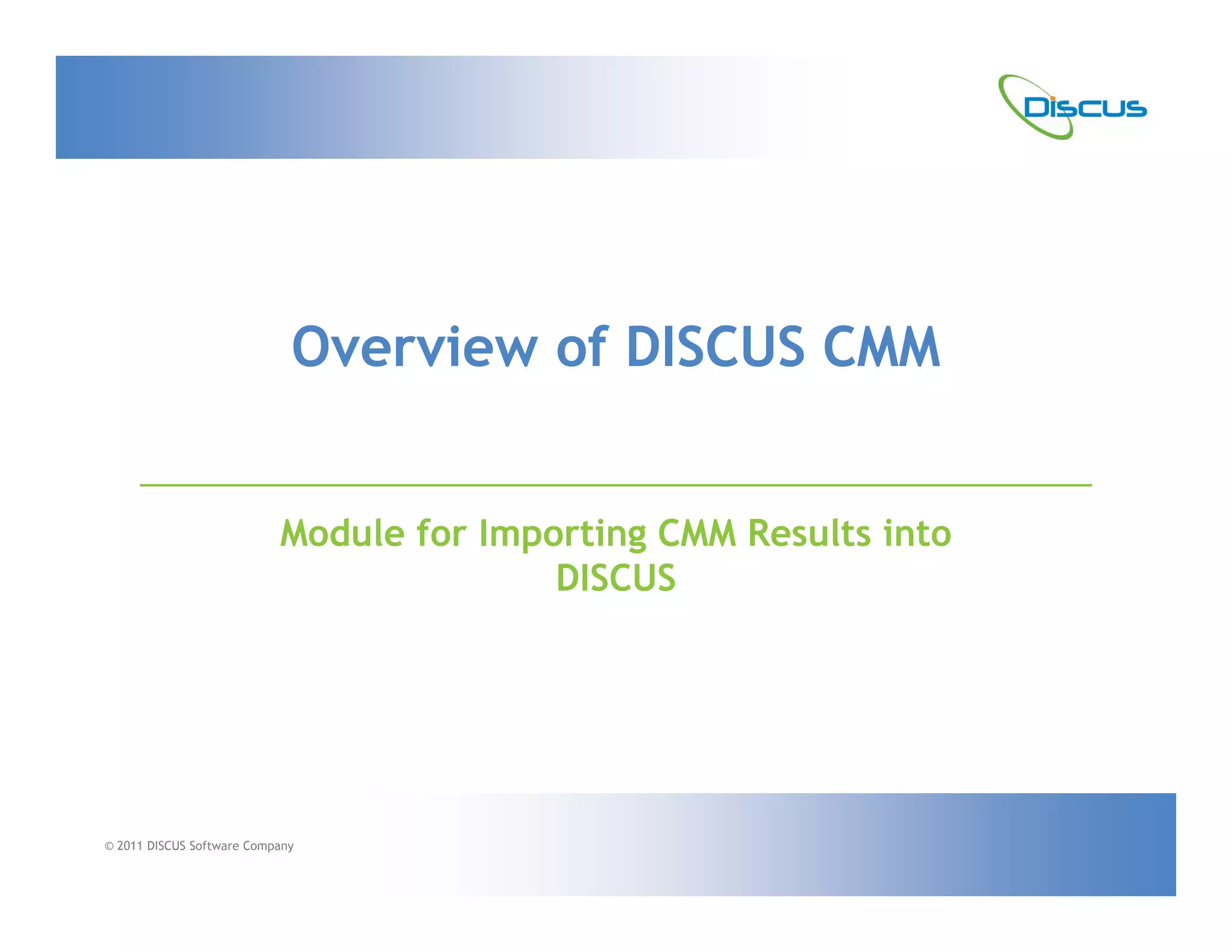 Discus CMM | PDF