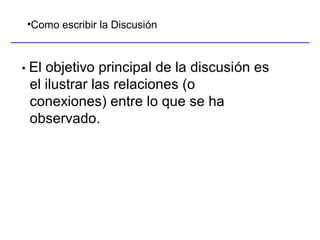 Discusión de un artículo científico | PPT