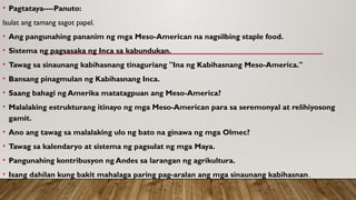 kabihasnang meso-america at andes araling panlipunans | PPTX