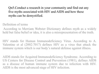 Hiv Myths And Misconception