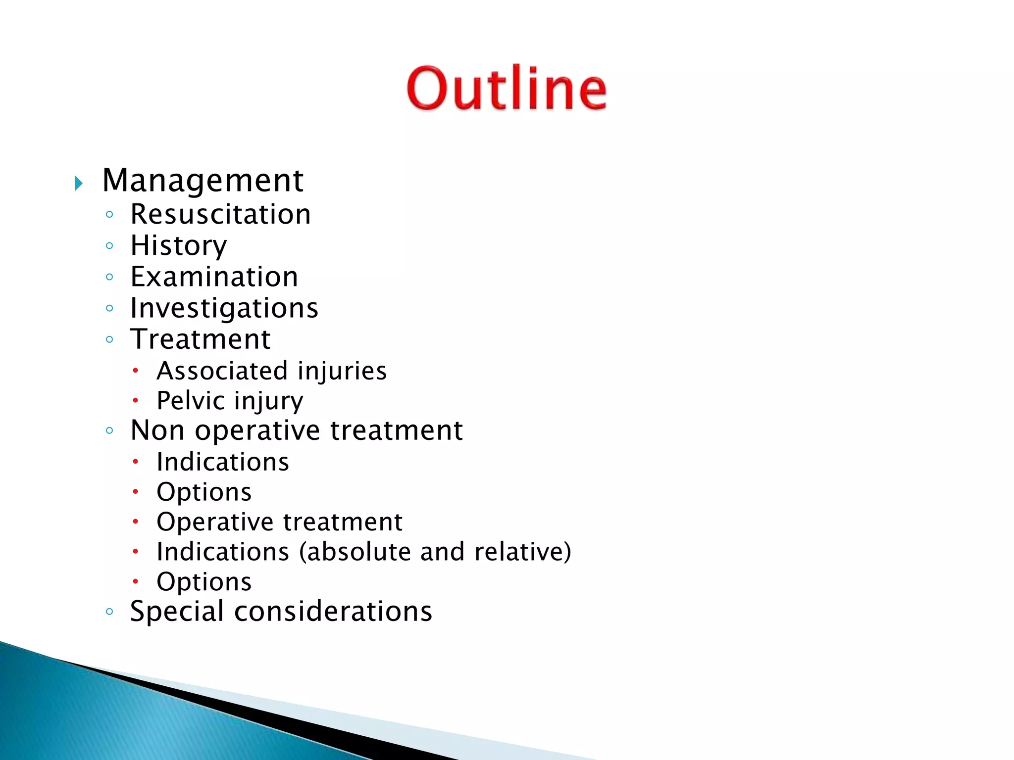 Discuss classifications and management of pelvic injury | PPT