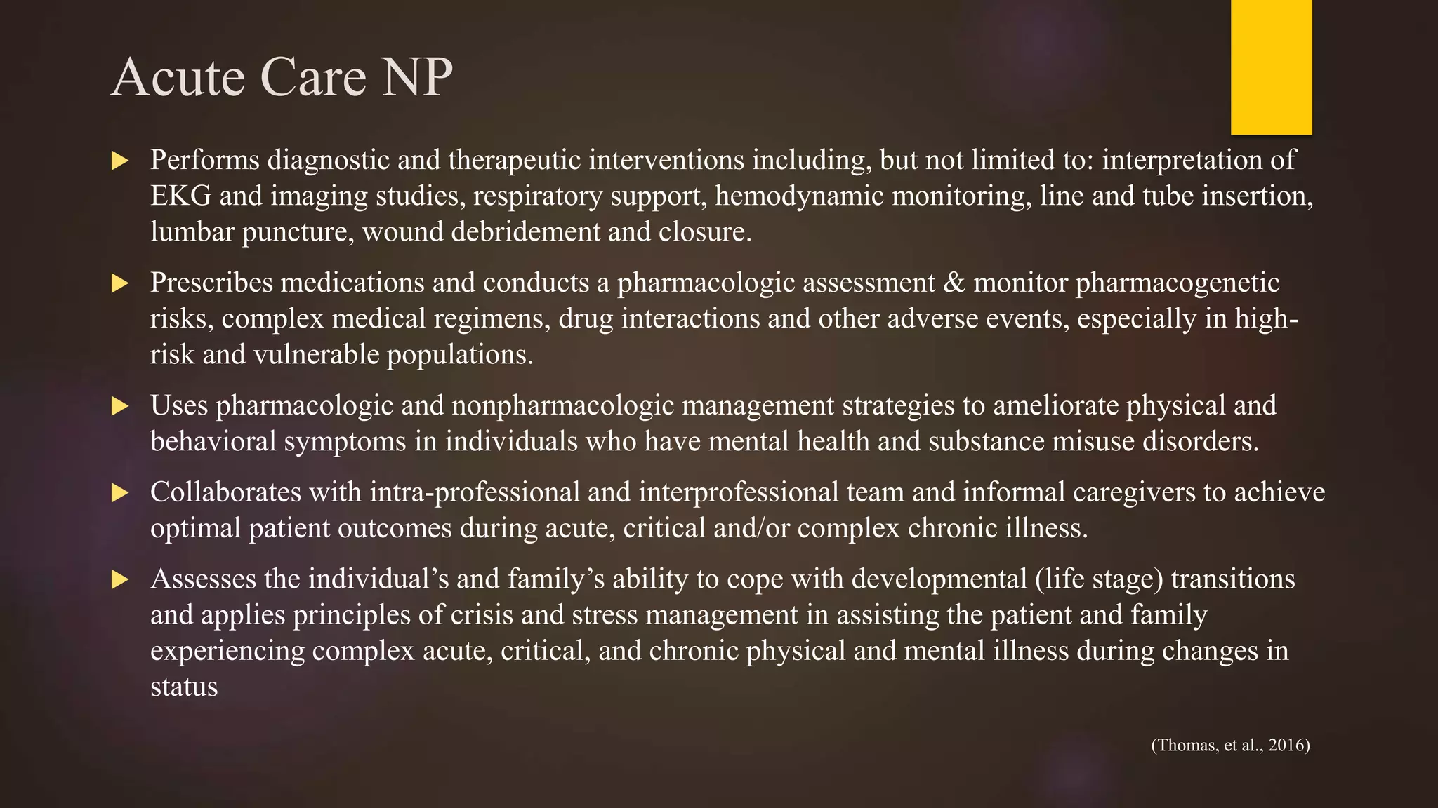 Differences between family/primary care/acute care nurse practitioners ...