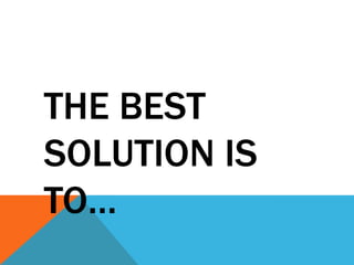 Discussing problems and solutions | PPT