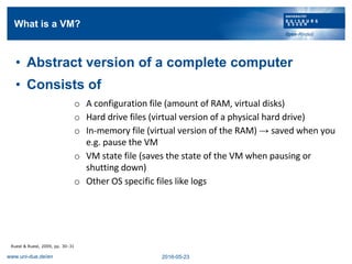 Discussing the difference between docker dontainers and virtual machines | PPTX | Operating ...