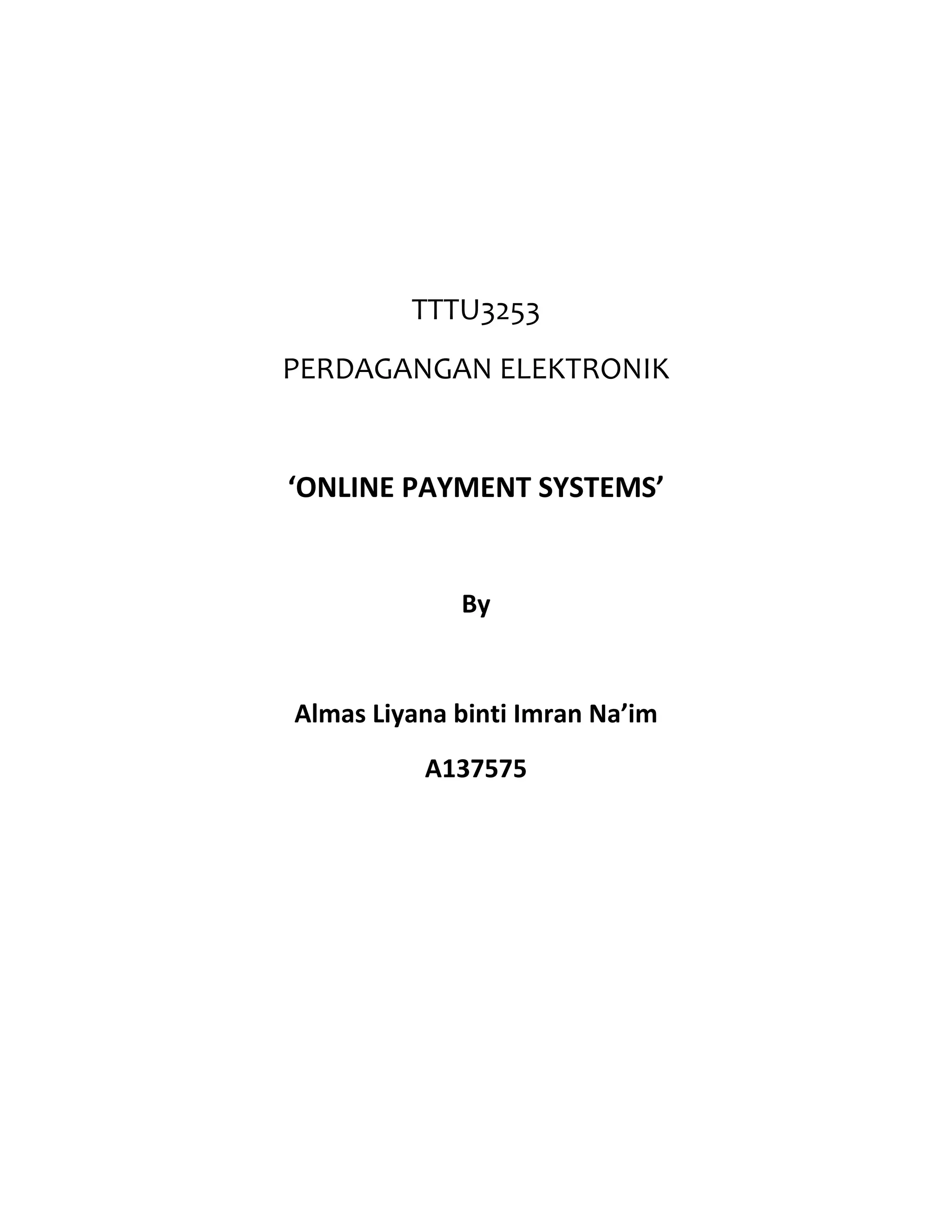Online Payment Systems | DOCX