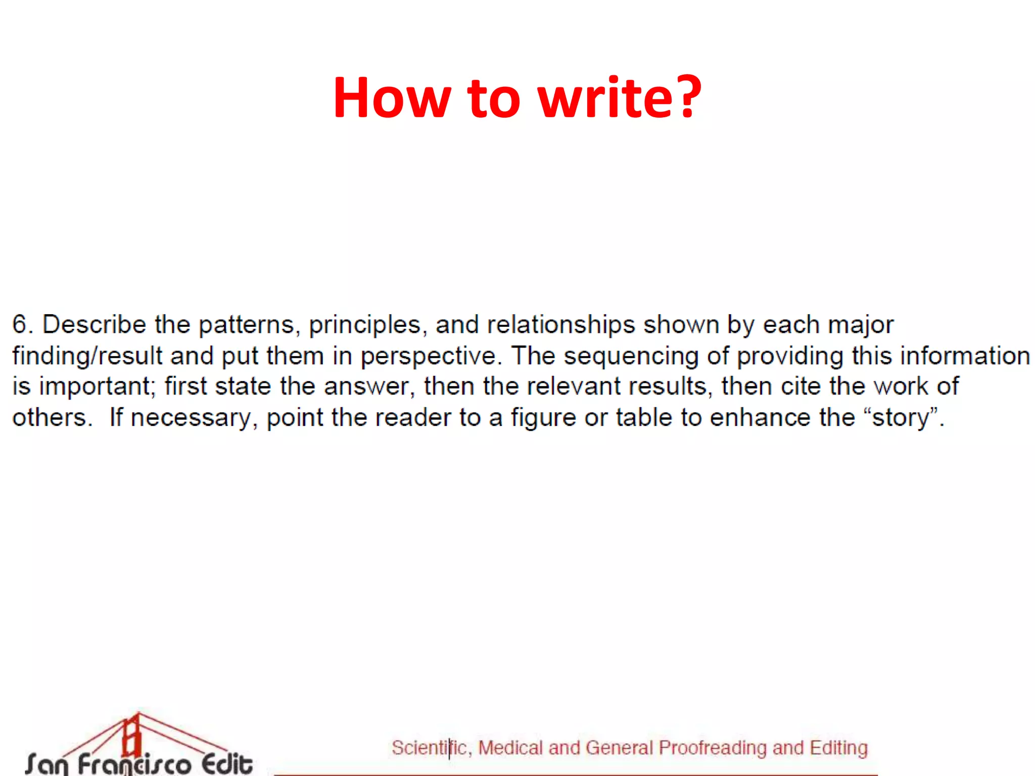 How to write a scientific research ( Discussion section) | PPTX