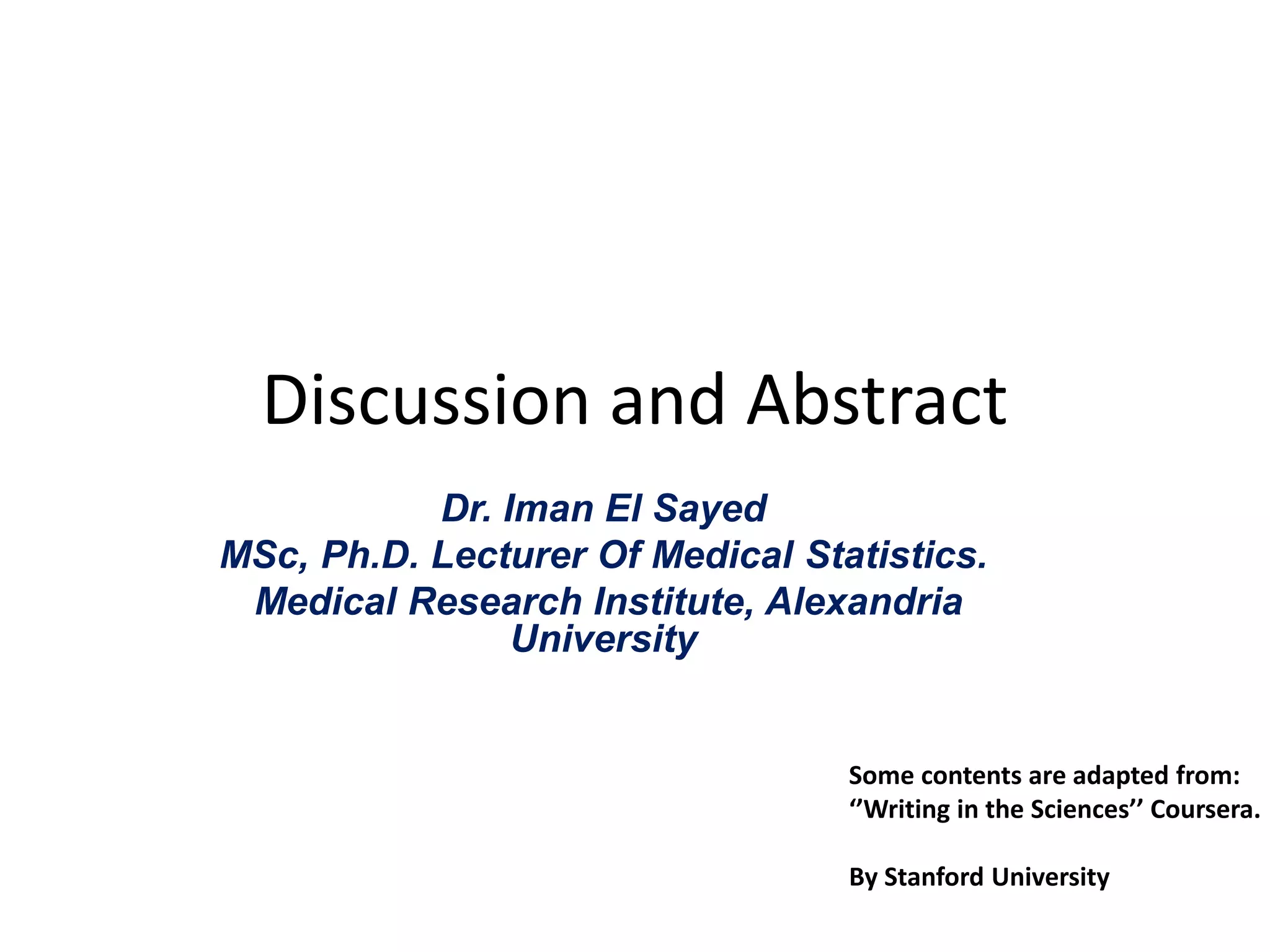 How To Write A Scientific Research Discussion Section Ppt